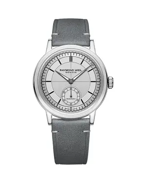 RAYMOND WEIL Millesime Automatic Small Seconds 39.5mm Strap Watch - Gray/gray