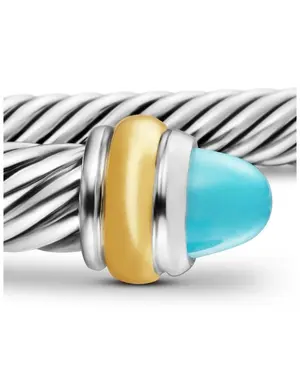 David Yurman Classic Cable Bracelet With - Turquoise