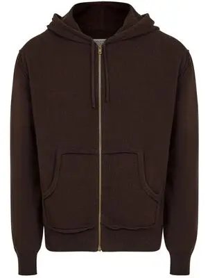 MAISON MARGIELA Zipped Hoodie - Brown