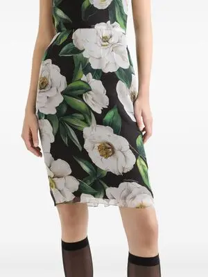 Dolce & Gabbana Floral-print Mini Dress - Black