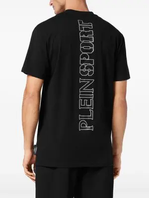 PLEIN SPORT Scratch-print T-shirt - Black