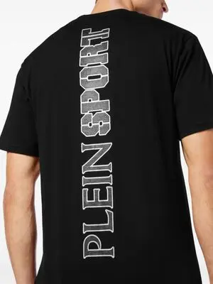 PLEIN SPORT Scratch-print T-shirt - Black