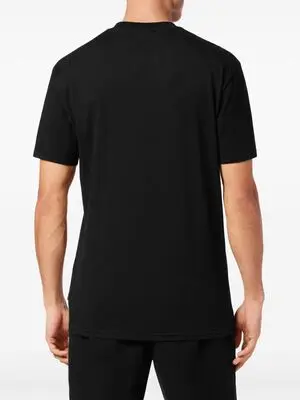PLEIN SPORT Tiger-print Logo-patch T-shirt - Black