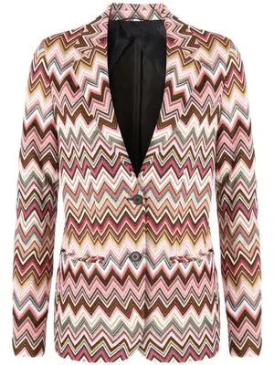 Missoni Zigzag Woven Blazer - Pink