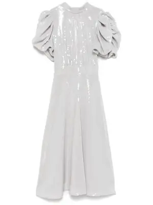 ROTATE BY BIRGER CHRISTENSEN Sequined Midi Dress - Grey