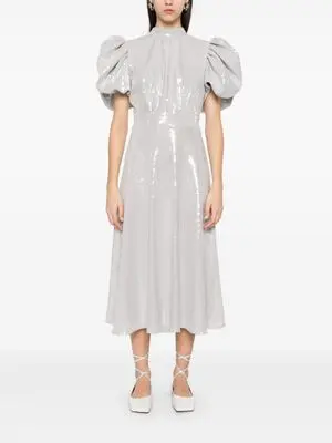 ROTATE BY BIRGER CHRISTENSEN Sequined Midi Dress - Grey