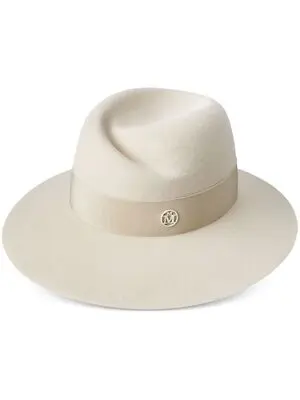 MAISON MICHEL Virginie Fedora Hat - Neutrals