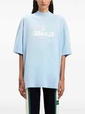 Palm Angels Paradise Palm T-shirt - Blue