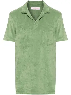 Orlebar Brown Terry Towelling Polo Shirt Fresh Lawn