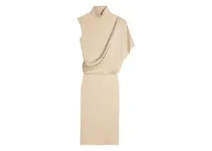 Celine Draped Shiny Viscose Dress