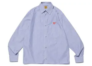 HUMAN MADE Snap Button Long Sleeve Shirt - Blue
