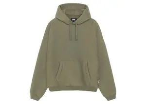 StÜssy Fleece Raglan Hoodie - Olive