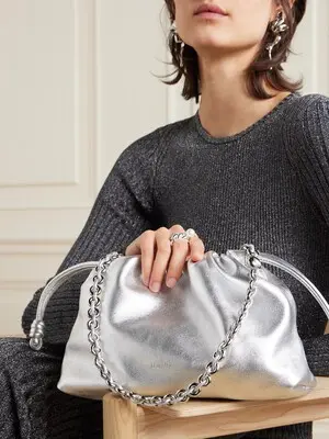 Loewe Flamenco Clutch - Silver