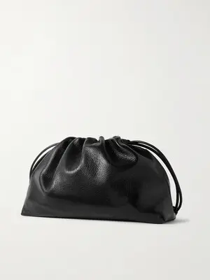Loewe Flamenco Large Textured-leather Shoulder Bag - Black