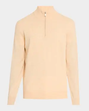 Brunello Cucinelli Brunello Cucinelli Cashmere Half-Zip Pullover - Papaya