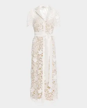 fitted lace wedding dress Scalloped Edge Floral Dress Large main image 0