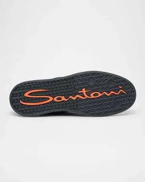 Santoni Cube Suede Low-top Sneakers - Blue