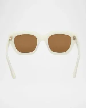 Emilio Pucci Butterfly Acetate Sunglasses - White/brown