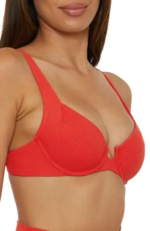 BECCA By Rebecca Virtue Modern Edge Underwire Bikini Top