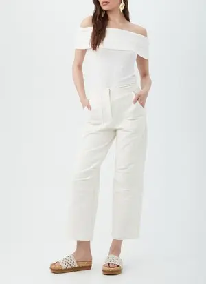 Trina Turk Patyn Wide Leg Pant - Whitewash