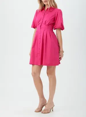 Trina Turk Galine Shirt Dress - Petal Pink