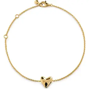 Monica Vinader Heart Charm Chain Bracelet - 18ct Gold Vermeil