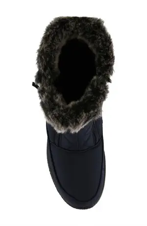 SPRING STEP SHOES Persenia Waterproof Winter Boots - Navy Faux Fur