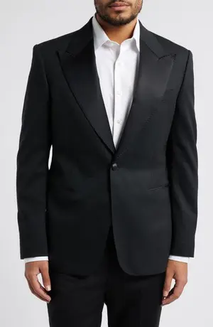 Zanella Chambers Stretch Wool Tuxedo Jacket