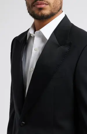 Zanella Chambers Stretch Wool Tuxedo Jacket