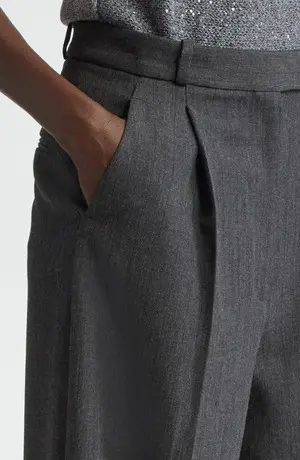 St. John Pinstripe Suiting Pants - Shadow