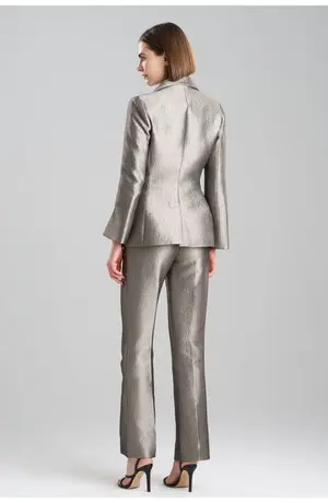 Natori Metallic Jacquard Blazer