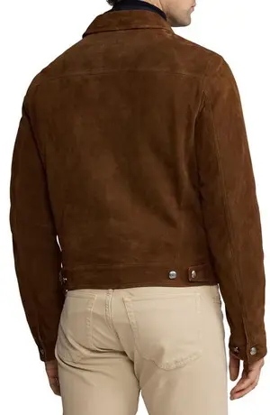 Ralph Lauren Purple Label Weaver Suede Trucker Jacket