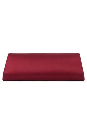 Akris Small Anouk East/west Silk Satin Clutch - Garnet