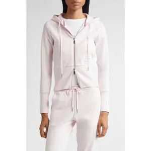 Thom Browne 4-bar Colorblock Zip Hoodie - Light Pink
