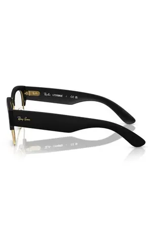 Ray-ban Liteforce Clubmaster Square Optical Glasses - Black Gold