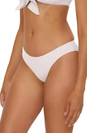 BECCA By Rebecca Virtue Modern Edge Hipster Bikini Bottom - White