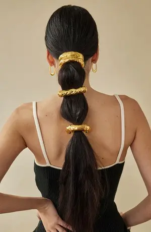 LELET NY Hammered Metal Ponytail Cuff