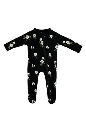 KYTE BABY Print Zip-up Footie - Magnolia