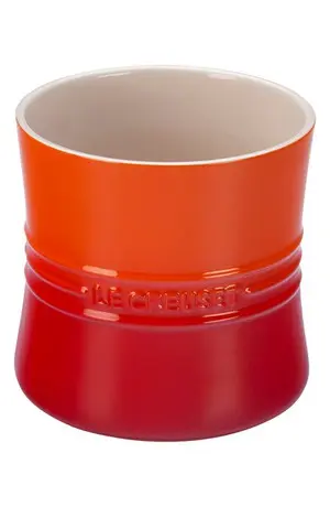 LE CREUSET Large Stoneware Utensil Crock - Flame