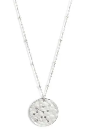 NASHELLE Constellation Pendant Necklace - Sterling Silver Aquarius