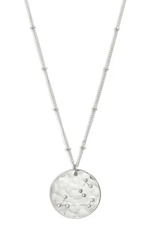 NASHELLE Constellation Pendant Necklace - Sterling Silver Leo