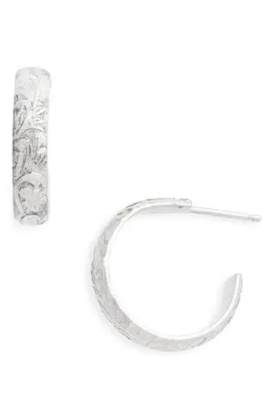 NASHELLE Flora Hoop Earrings - Sterling Silver