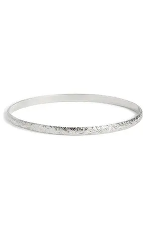 NASHELLE Flora Bangle - Sterling Silver