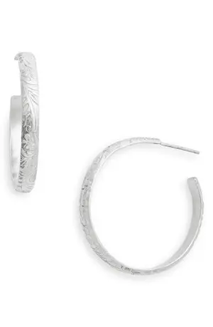 NASHELLE Flora Hoop Earrings - Sterling Silver