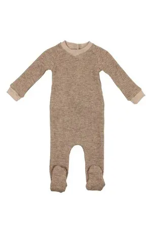 MANIÈRE Waffle Knit Footie - Taupe