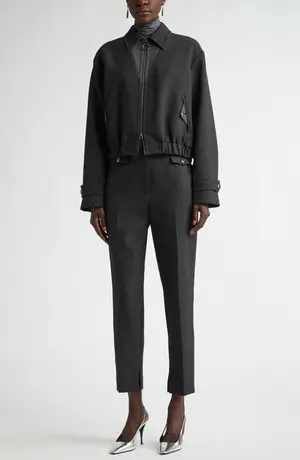 St. John Nuda Jersey Turtleneck Top