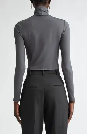 St. John Nuda Jersey Turtleneck Top