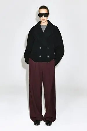 Cos Oversized Double-faced Wool Jacket - Black