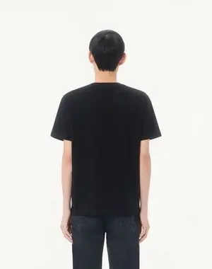 Valentino Garavani Cotton T-shirt With Vgold - Black