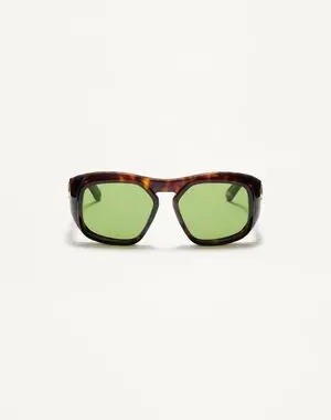 Valentino Garavani Valentino Rectangular Sunglasses Brown/green